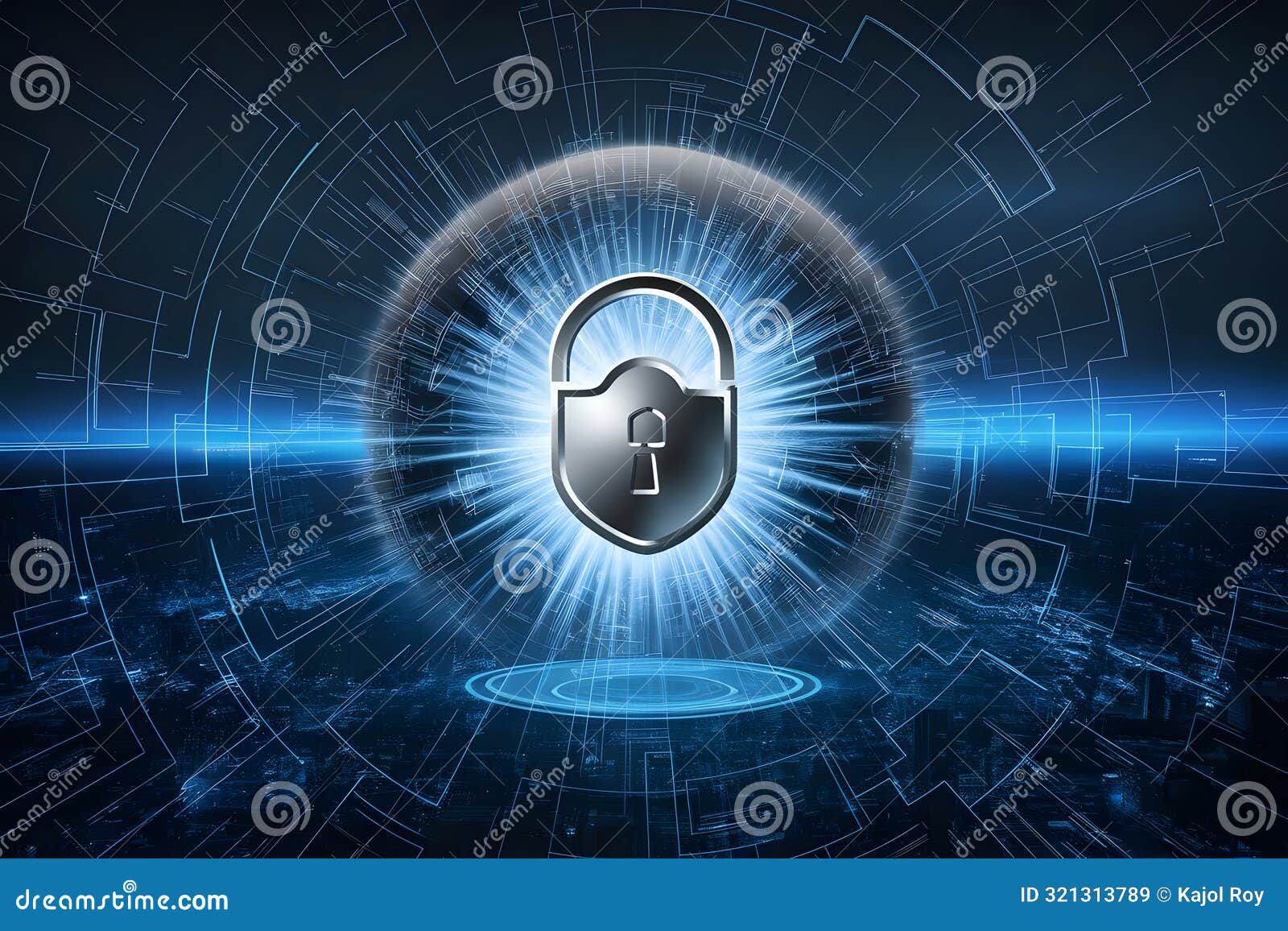 Cyber Security Data Protection Business Technology Privacy Concept. 3d ...