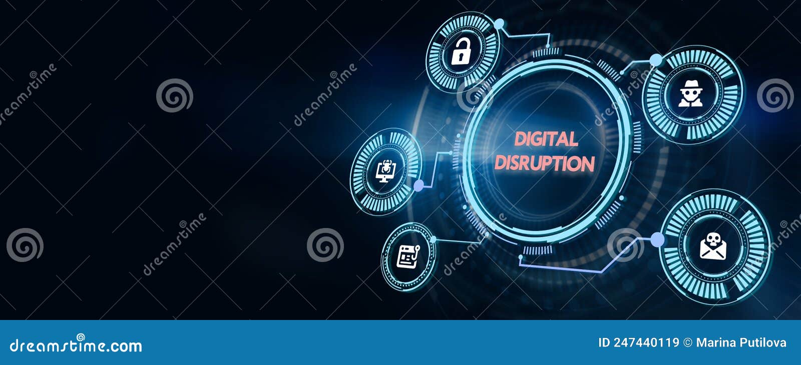 Cyber Security Data Protection Business Technology Privacy Concept. 3d ...