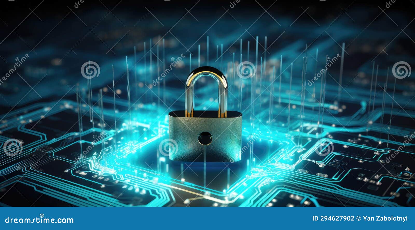 Cyber Security Data Protection, Cyberattacks Concept an Abstract ...