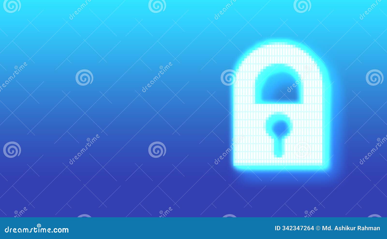 Cyber Security Data Protection Glowing Lock with Blank Space Stock ...