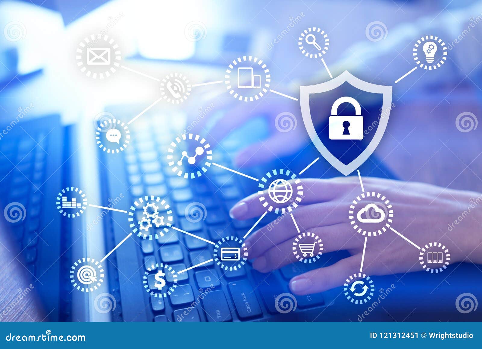 Cyber Security. Data Protection. Information Privacy. Padlock Icon on ... Cyber Security. Data Protection. Information Privacy. Padlock Icon on ...