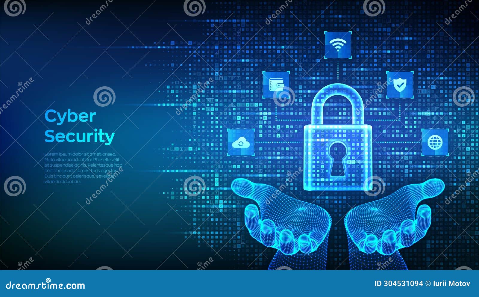 Cyber Security. Data Protection. Internet Network Security Technology ...