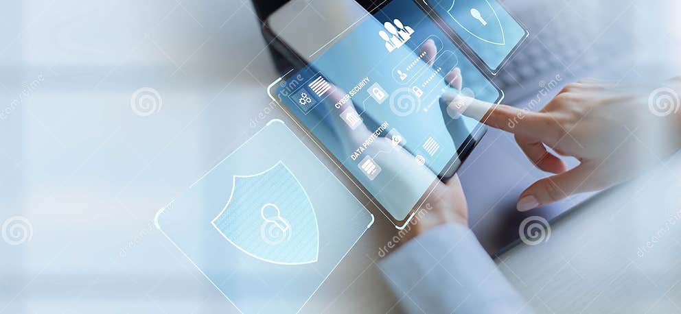 Cyber Security and Data Protection for Online Login Systems Stock Image ...