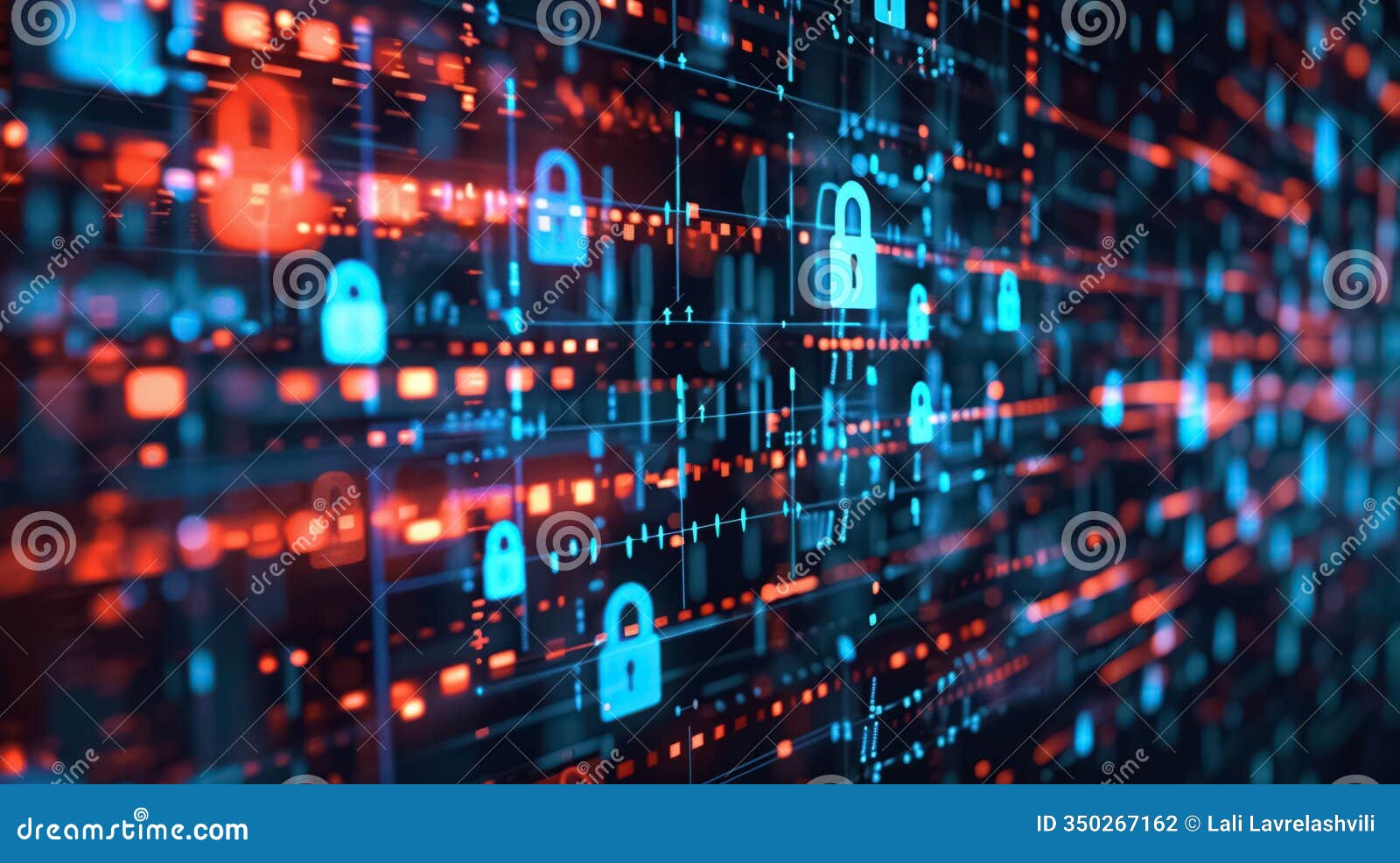 Cyber Security, Data Protection, Structure of Virtual Network Stock ...