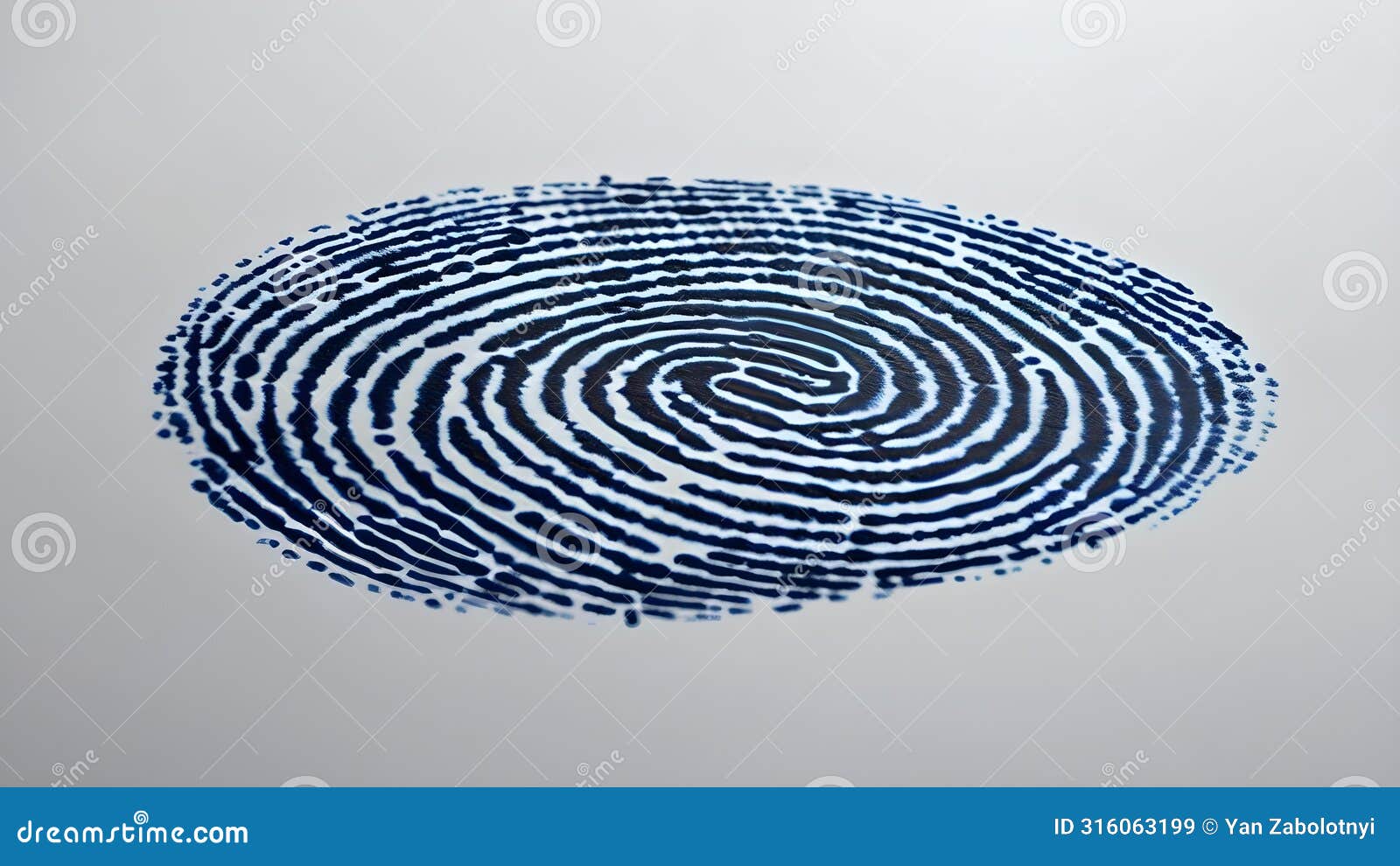Cyber Security and Data Protection Symbol: Fingerprint Motif. Concept ...