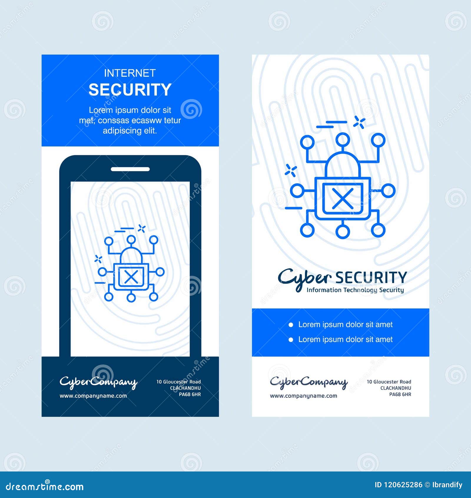Cyber Security Design with Creative Design Vector Stock Vector ...