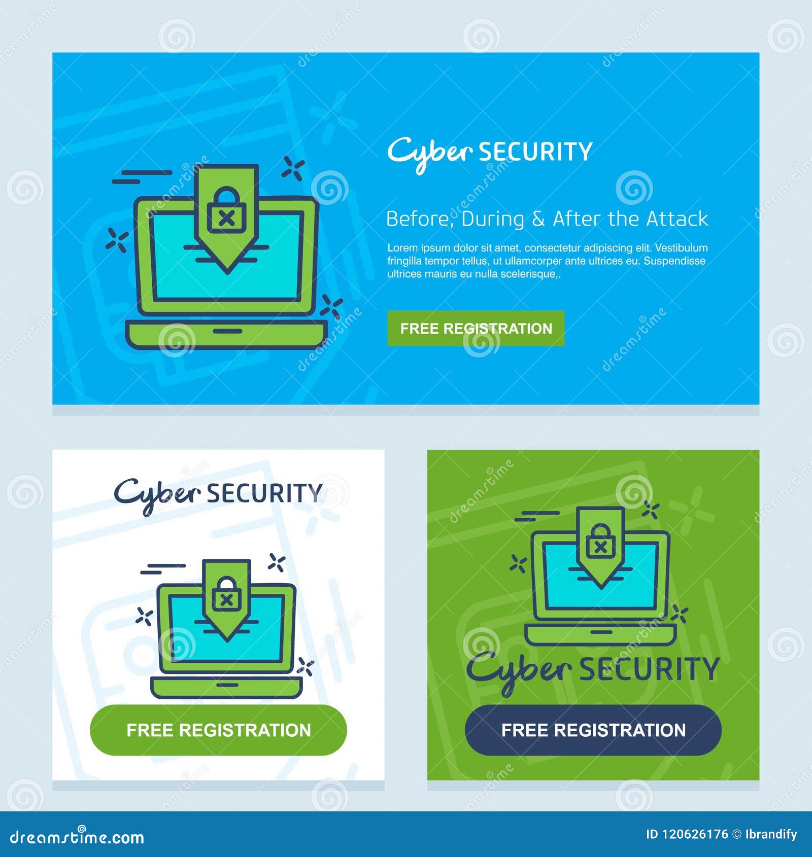 Cyber Security Design with Creative Design Vector Stock Vector ...