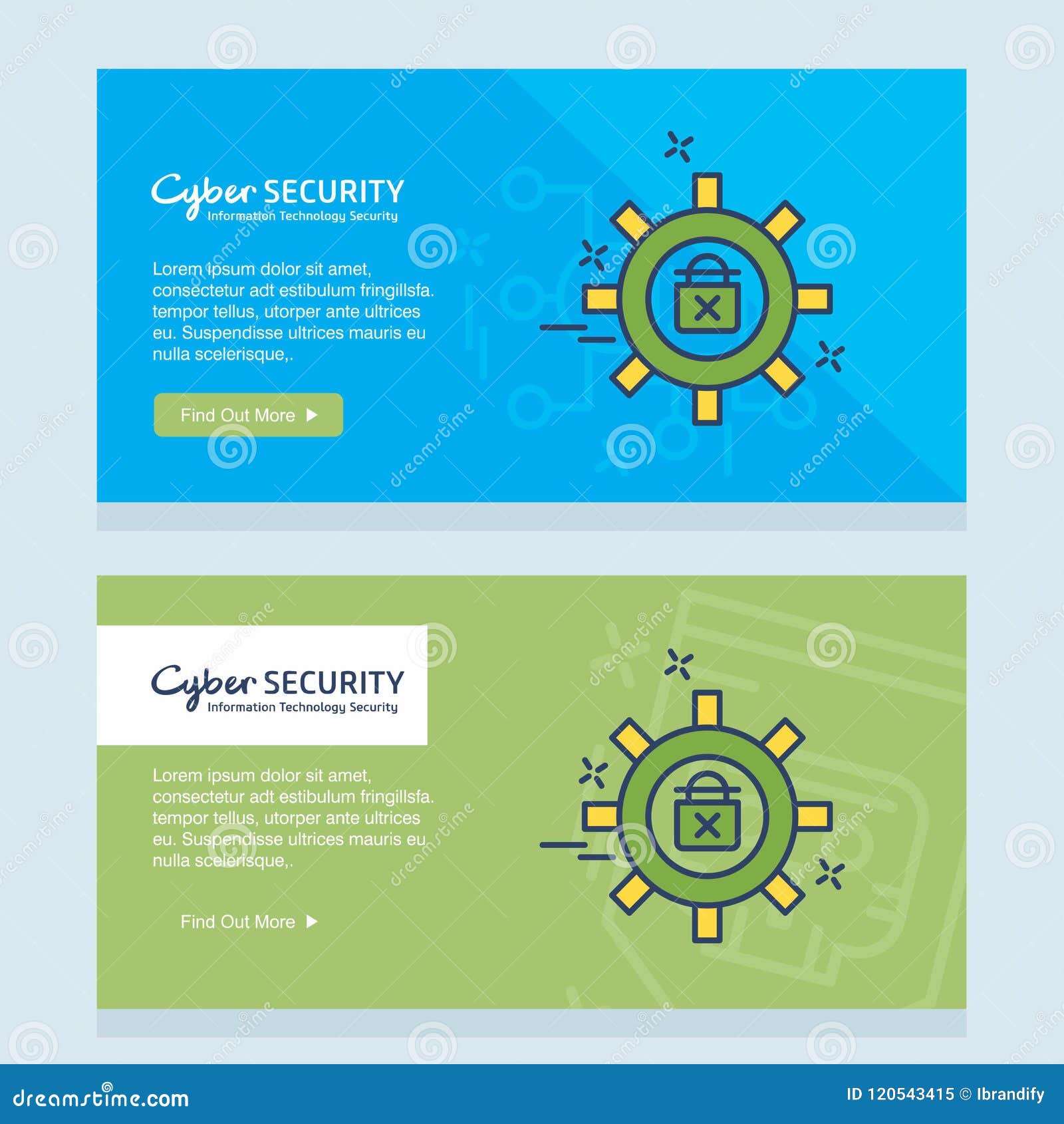 Cyber Security Design with Elegent Style Stock Vector - Illustration of ...