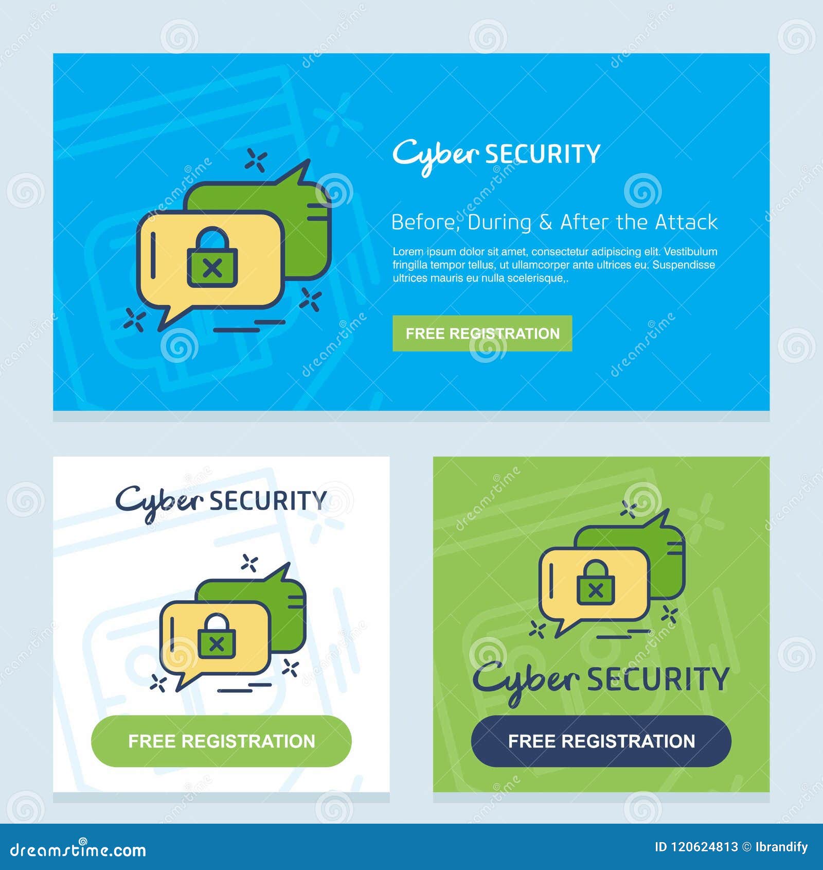 Cyber Security Design with Elegent Style Stock Vector - Illustration of ...
