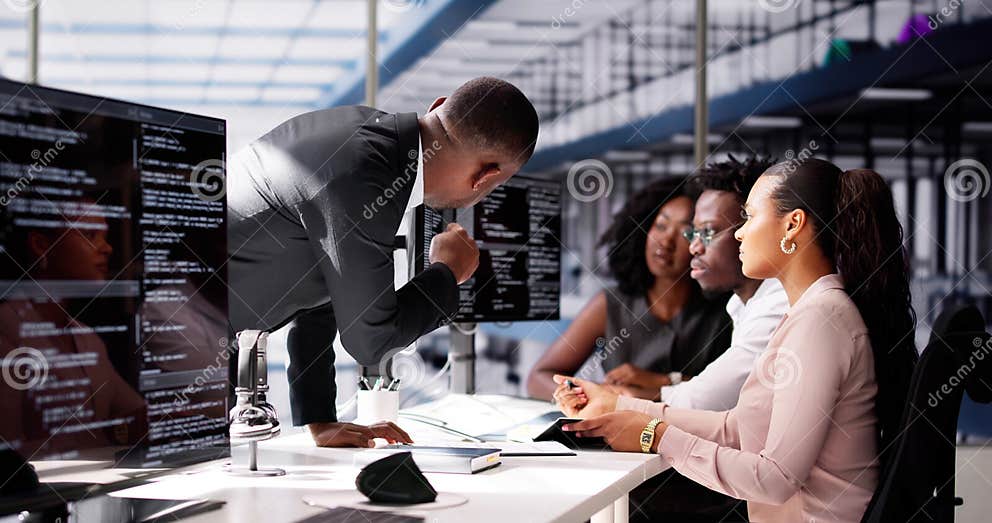 Cyber Security Development Team Stock Image - Image of server ...