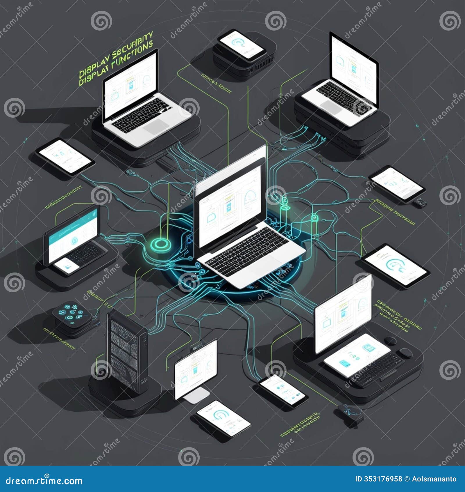Cyber security diagram stock illustration. Illustration of diagram ...
