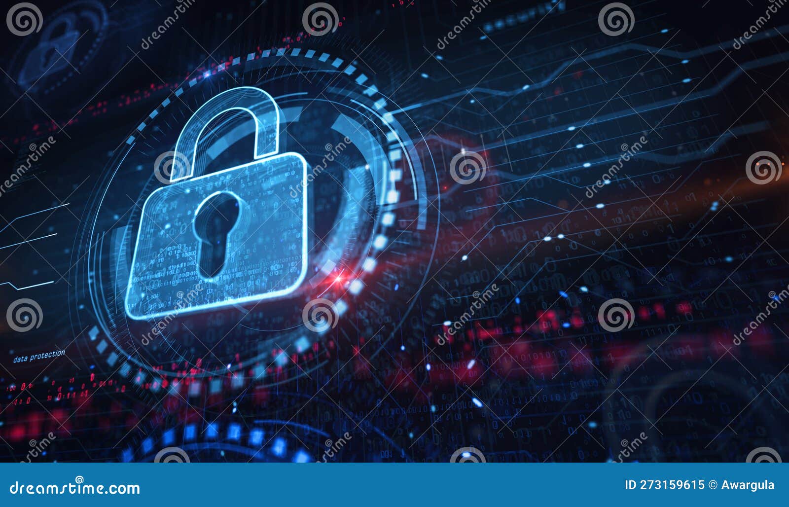 Cyber Security and Digital Computer Protection Symbol Digital Concept ...