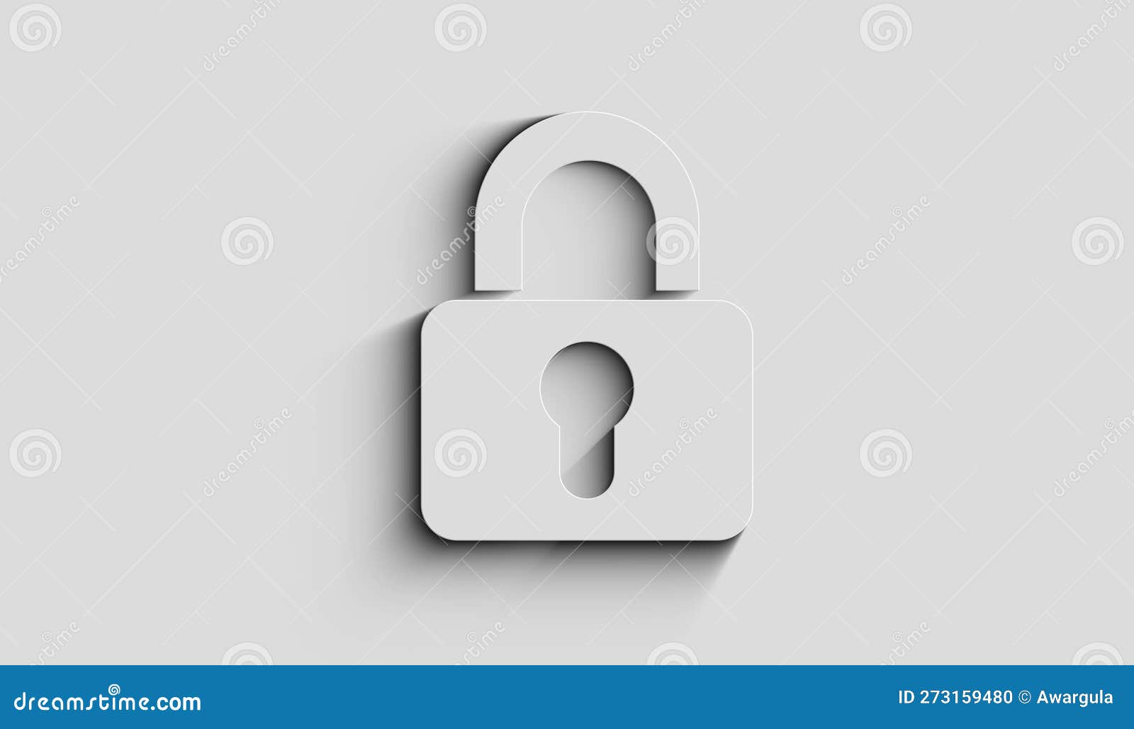 Cyber Security and Digital Computer Protection Symbol 3d with Shadow ...