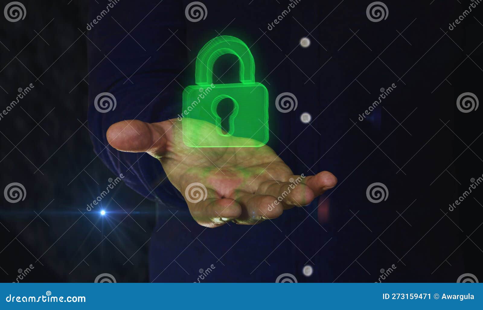 Cyber Security and Digital Computer Protection Symbol Over Hand Stock ...