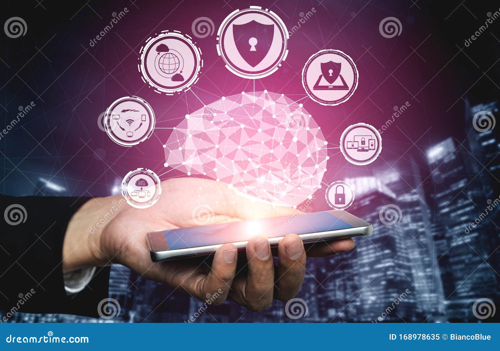 Cyber Security And Digital Data Protection Concept Stock Image Image Of Network Data 168978635