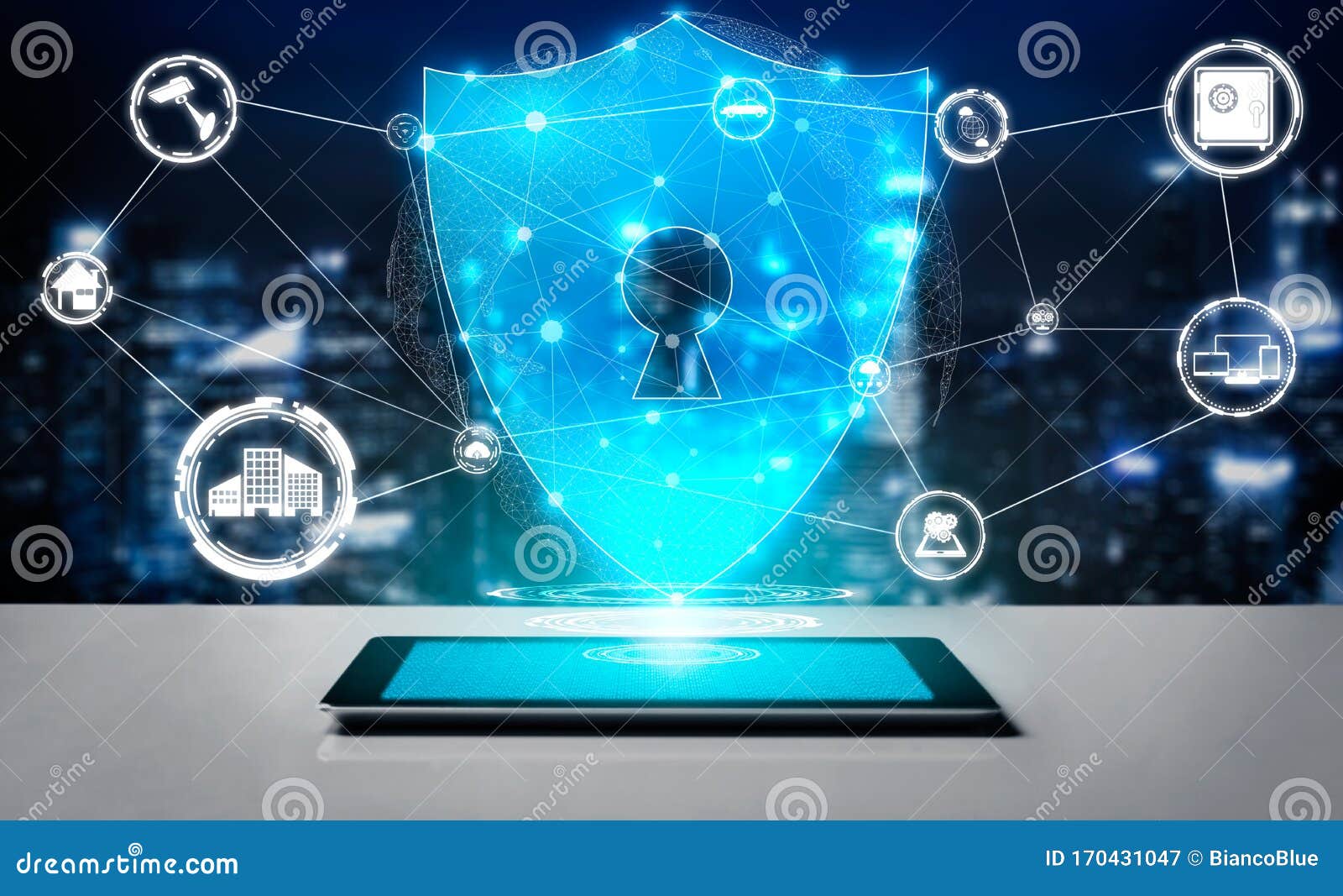 Cyber Security and Digital Data Protection Concept Stock Image - Image ...