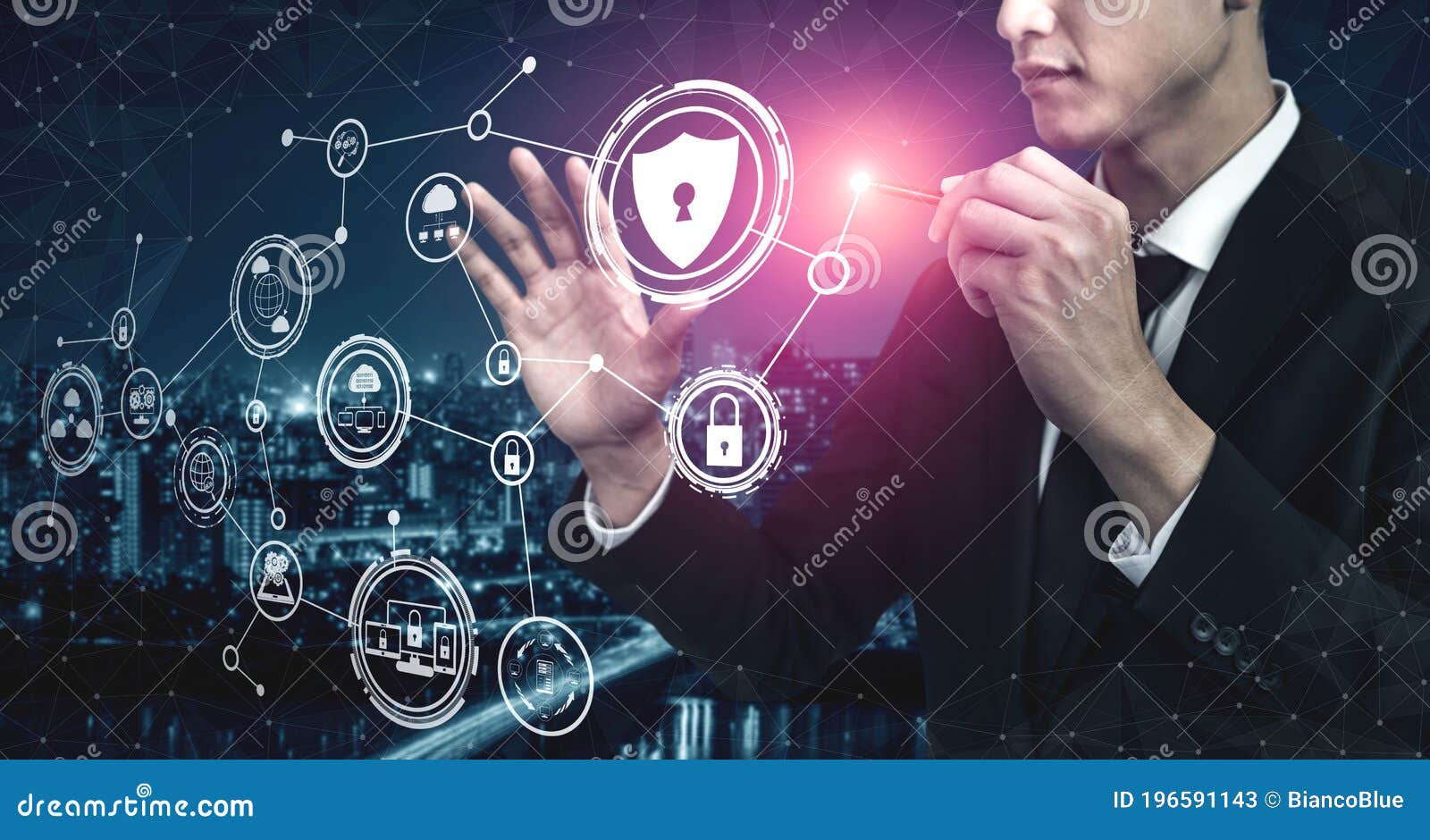 Cyber Security and Digital Data Protection Concept Stock Image - Image ...