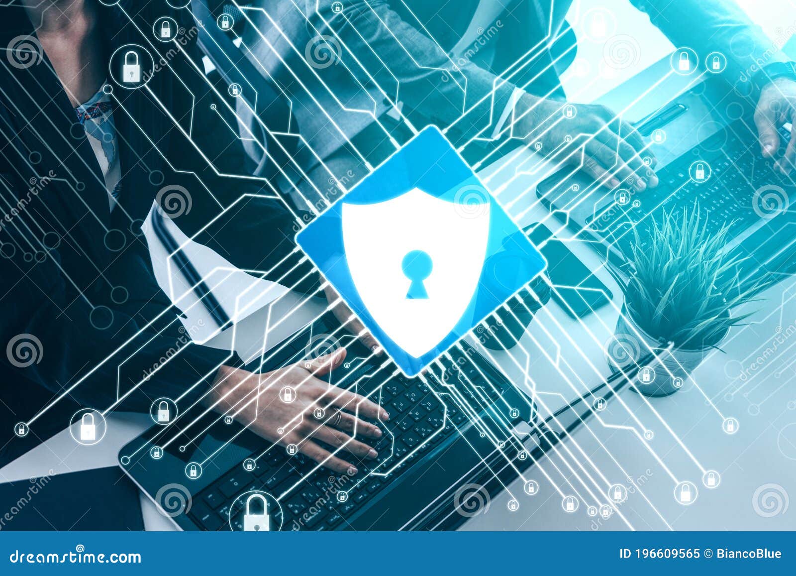 Cyber Security and Digital Data Protection Concept Stock Image - Image ...