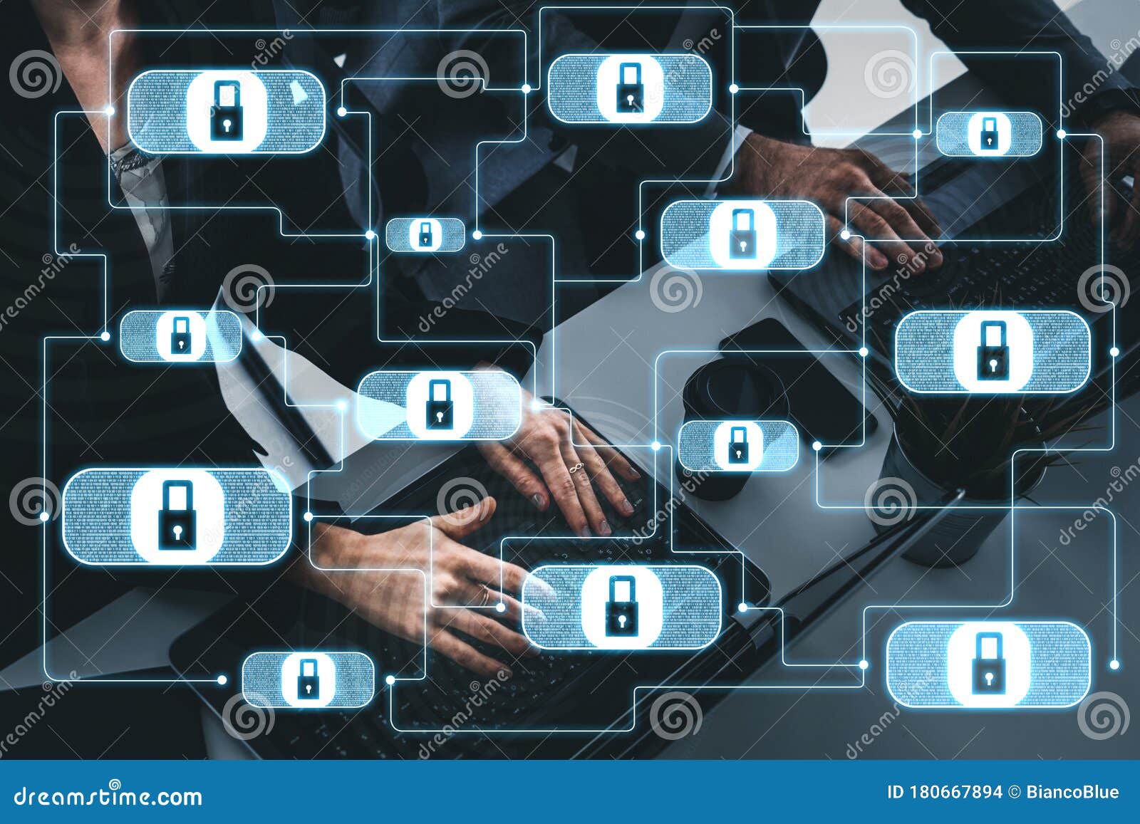 Cyber Security and Digital Data Protection Concept Stock Photo - Image ...