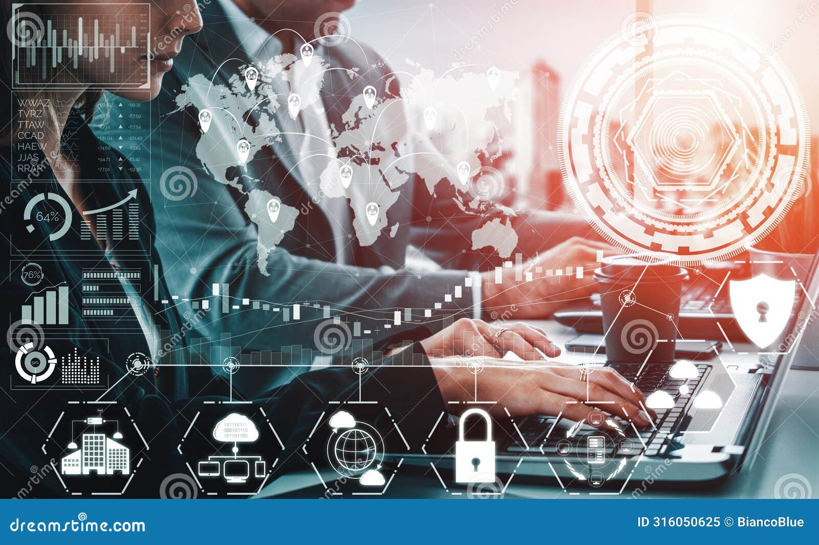 Cyber Security and Digital Data Protection Concept Uds Stock Image ...