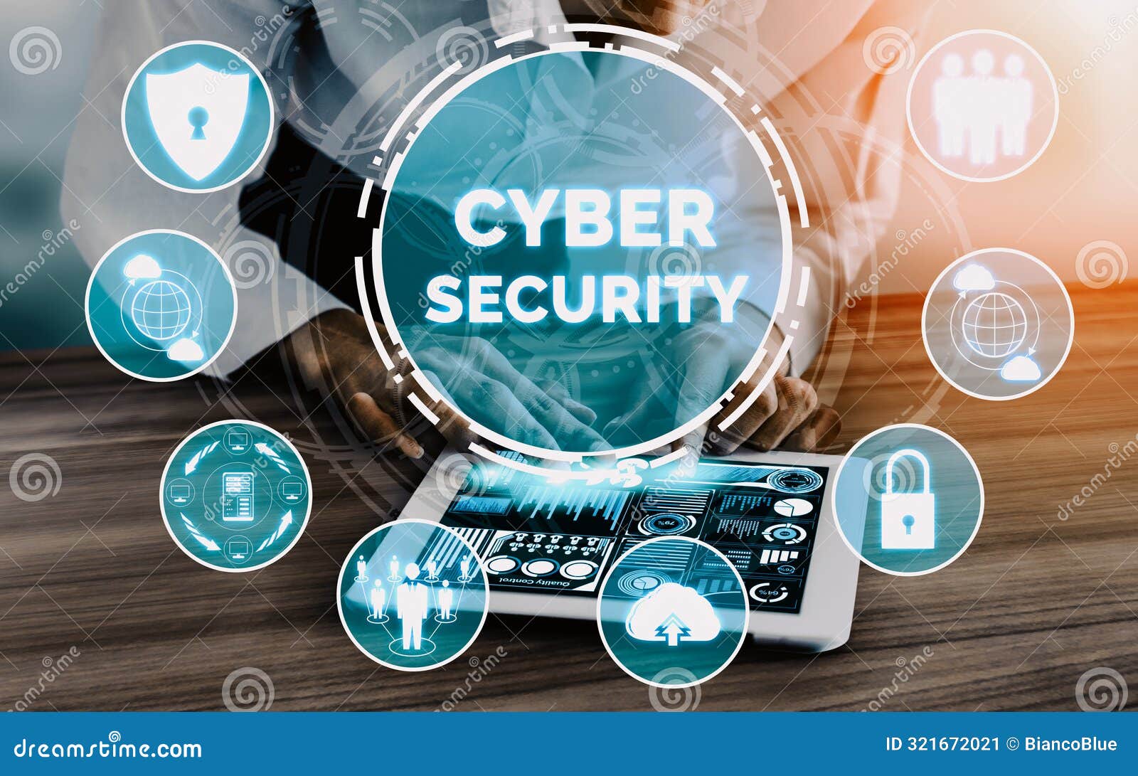Cyber Security and Digital Data Protection Concept Uds Stock Image ...