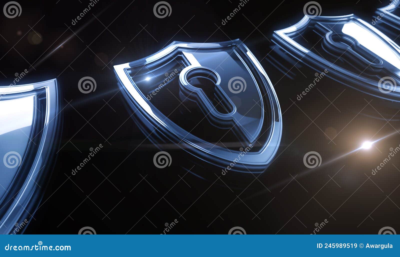 Cyber Security and Digital Network Protection Symbol Digital 3d ...