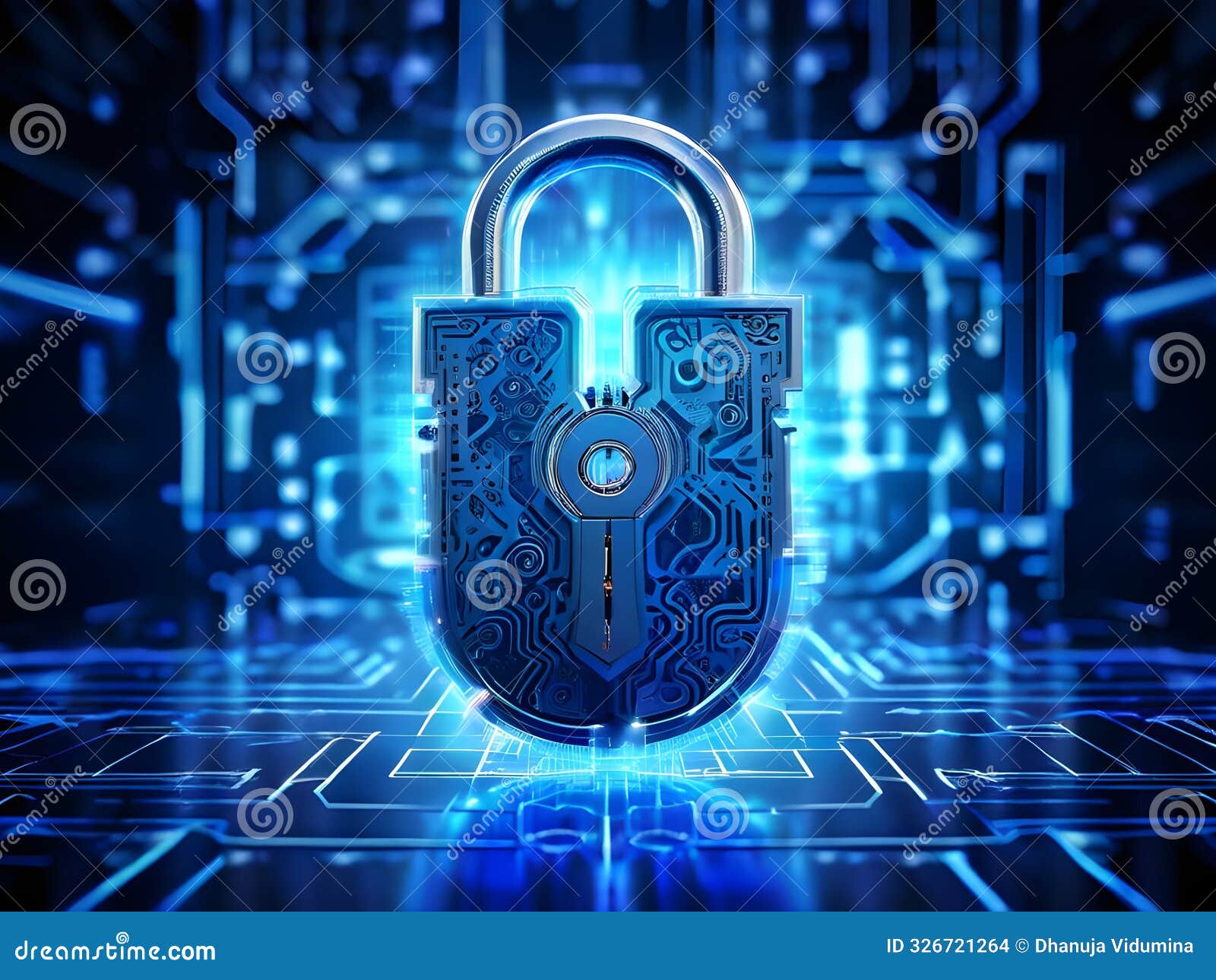 Cyber Security Digital Protection Online Safety Stock Illustration ...