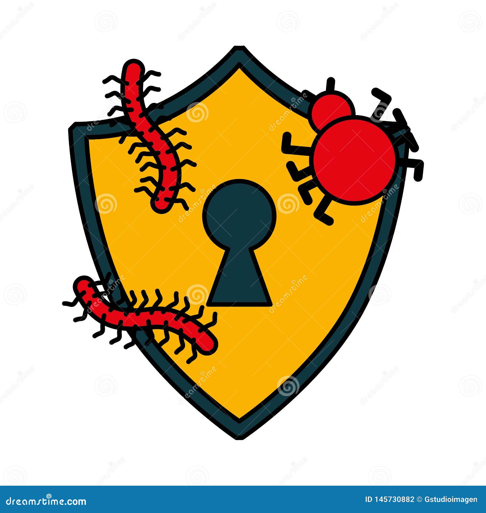 Cyber security digital stock illustration. Illustration of technology ...