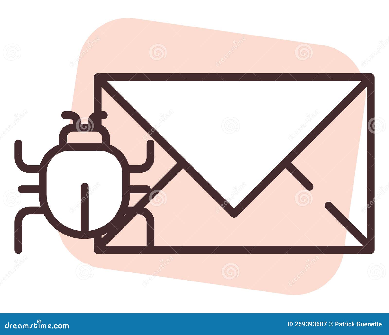 Cyber security email, icon stock vector. Illustration of symbol - 259393607