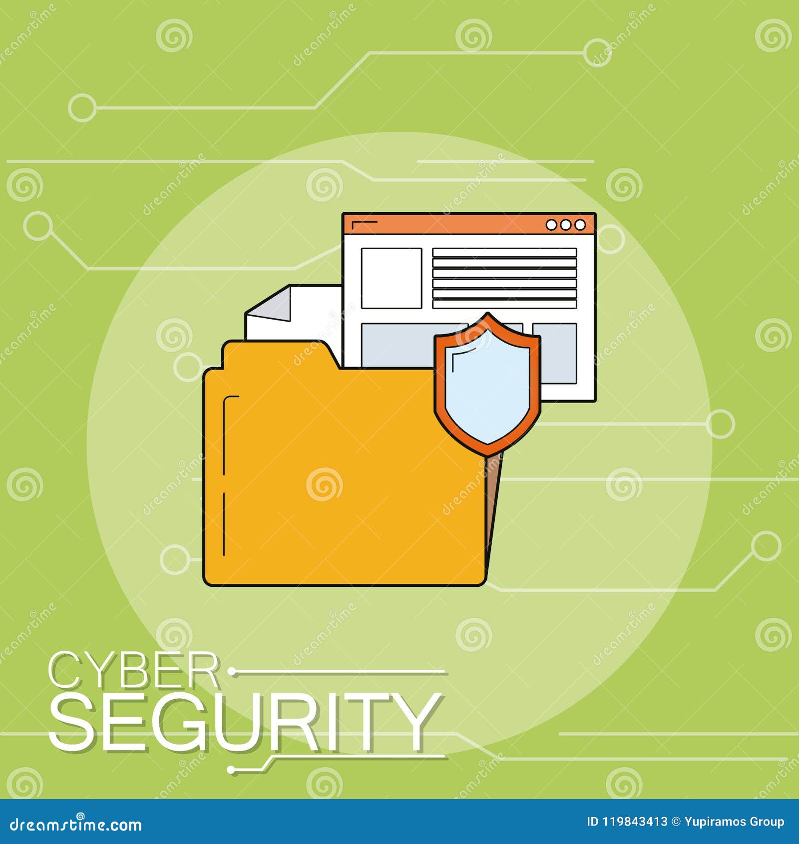 Cyber security emblem stock vector. Illustration of protect - 119843413