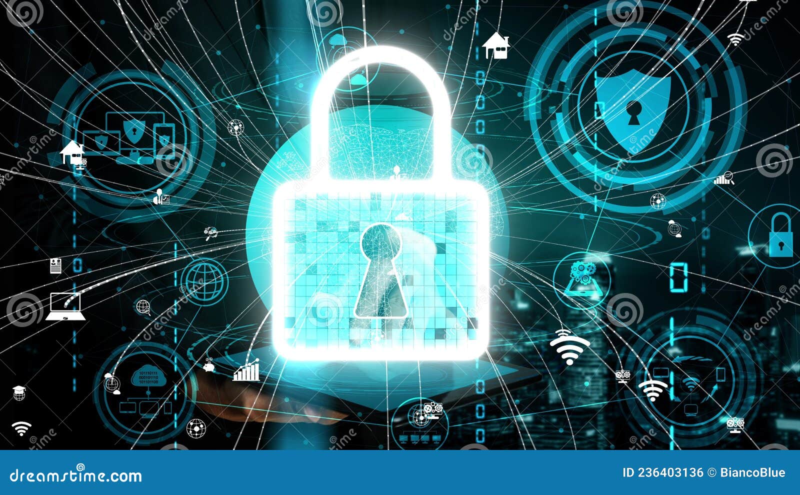 Cyber Security Encryption Technology To Protect Data Privacy Conceptual ...