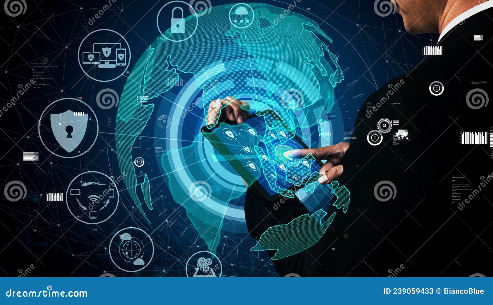 Cyber Security Encryption Technology To Protect Data Privacy Conceptual ...