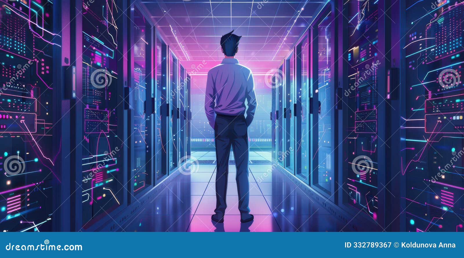 A Cyber Security Expert in a Professional Outfit Standing Confidently ...