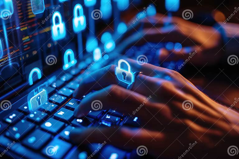 Cyber Security Expert Working on Project To Protect Network Data from ...