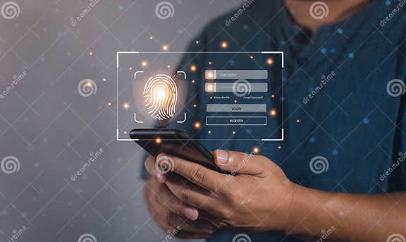 Cyber Security And Fingerprint Login User Identification Information Security And Encryption
