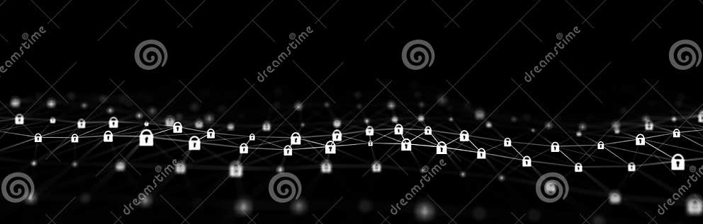 Cyber Security Flow Concept Digital Wave Structure Connecting Code Algorithms Secure Data