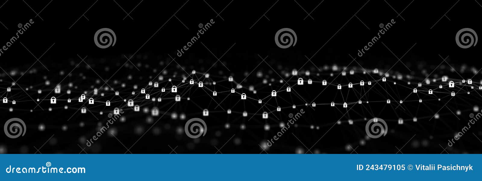 Cyber Security Flow Concept Digital Wave Structure Connecting Code Algorithms Secure Data
