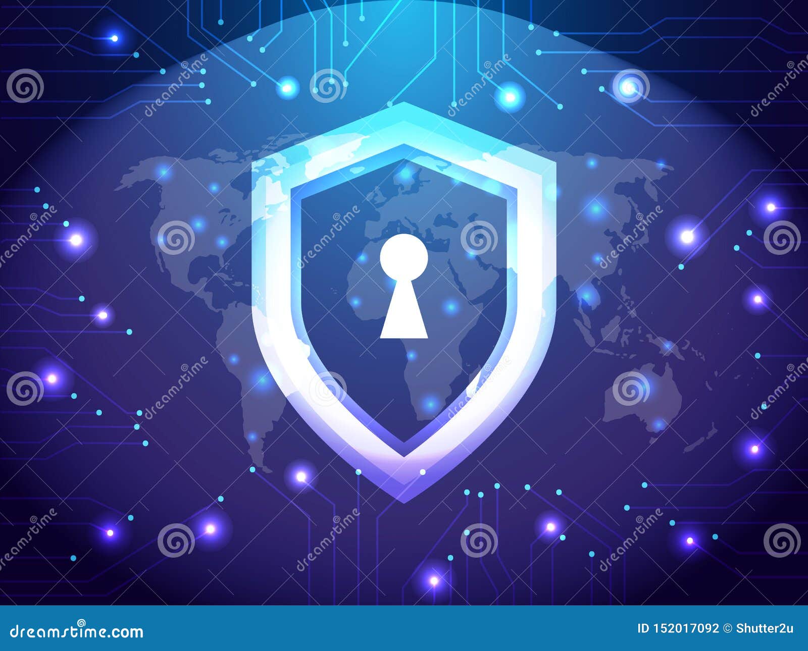 Cyber Security Guard Network. Safety and Internet Concept Stock Vector ...