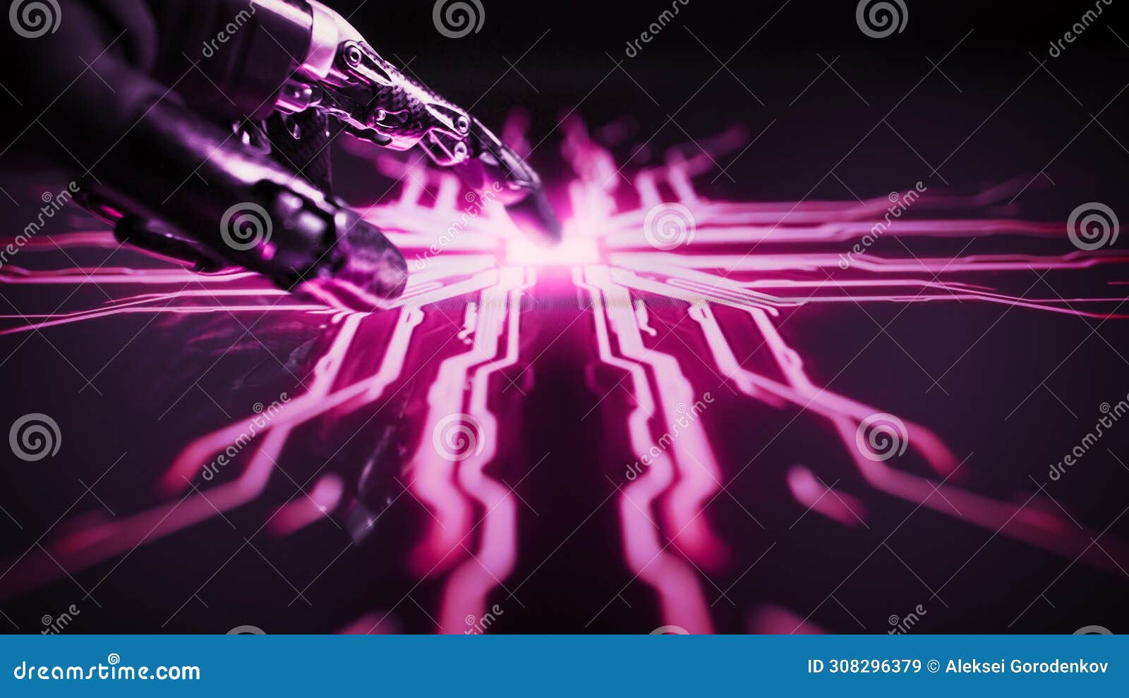 Cyber Security Hacking Concept: Rogue Artificial Intelligence Robot ...