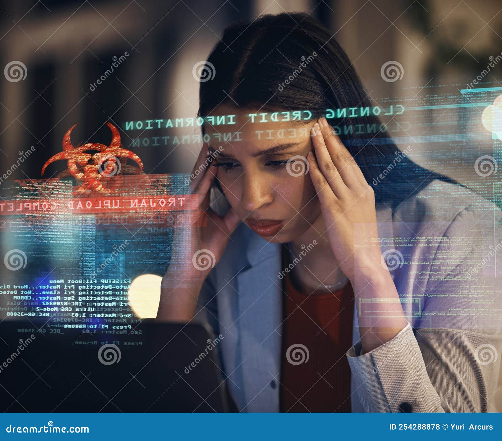 Cyber Security, Hacking and Data Analytics Employee, Tired from Working ...