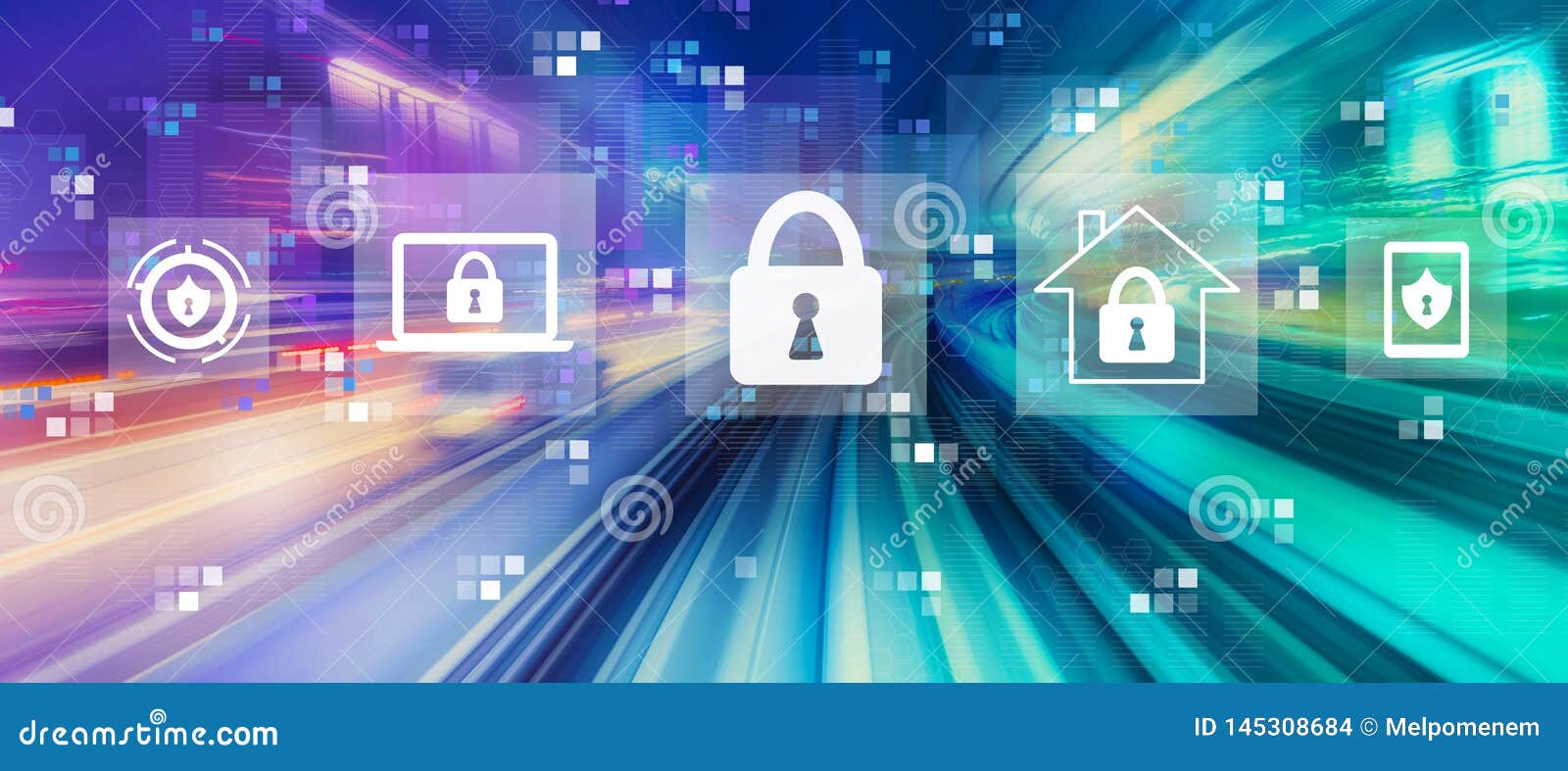 Cyber Security with High Speed Motion Blur Stock Photo - Image of ...