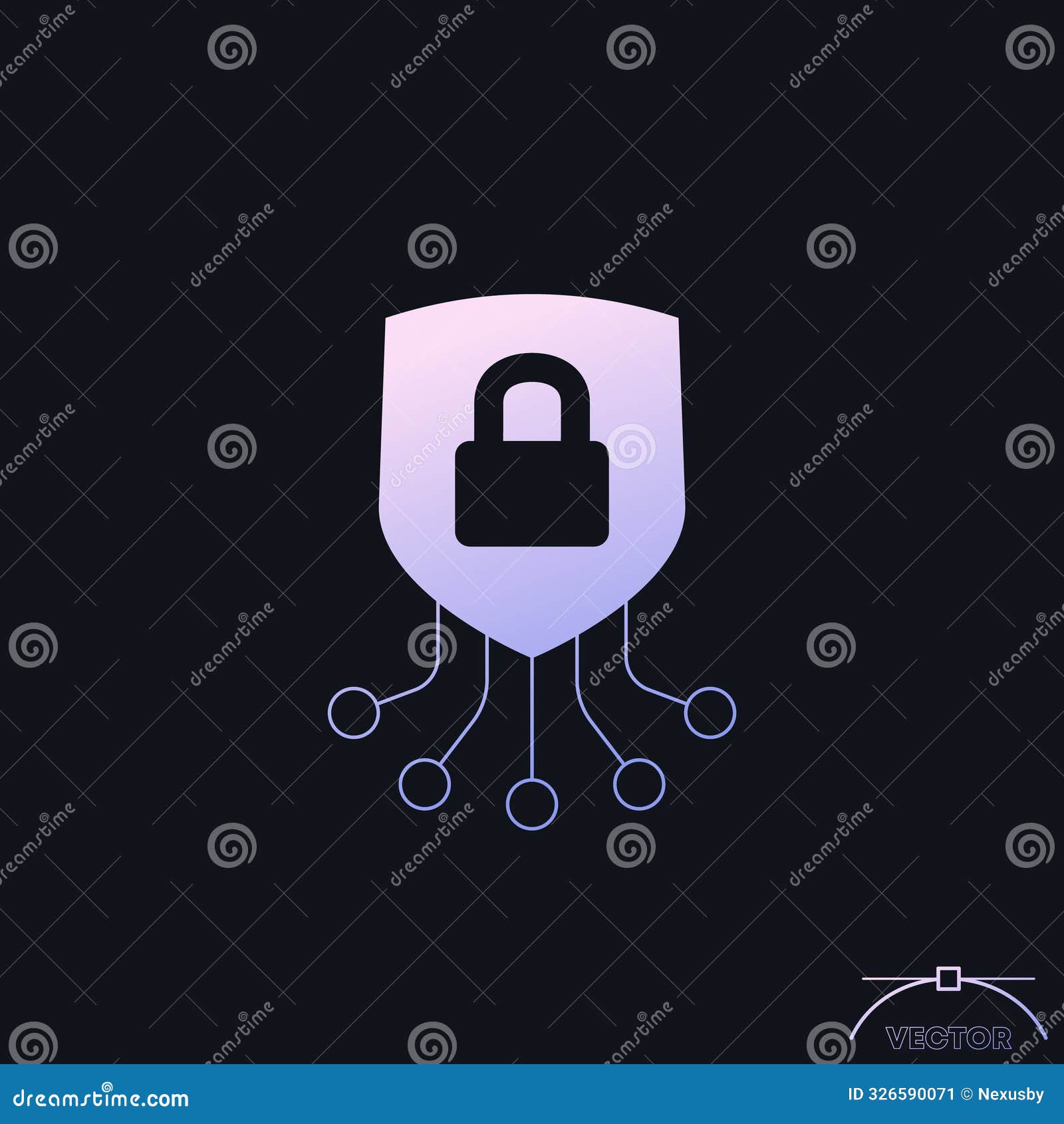 Cyber Security Icon for Apps and Web Stock Illustration - Illustration ...