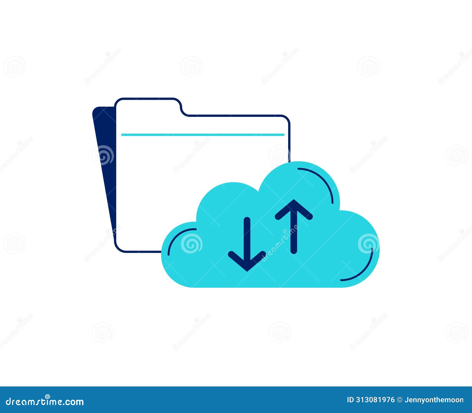 Cyber Security Icon. Cloud Storage and Backup Stock Vector ...