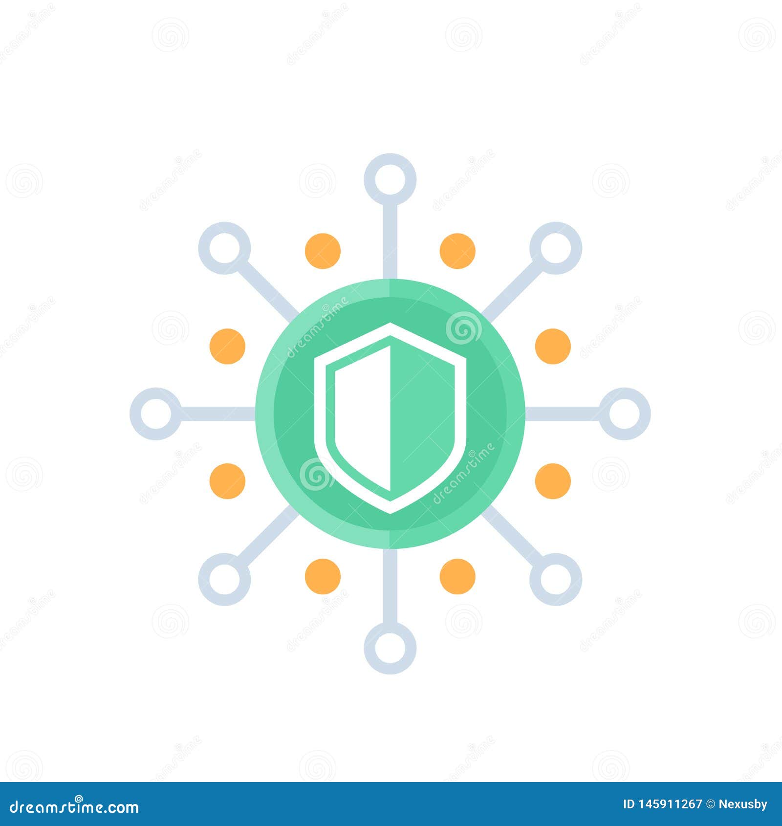 Cyber Security Icon, Data Protection Concept Stock Vector ...