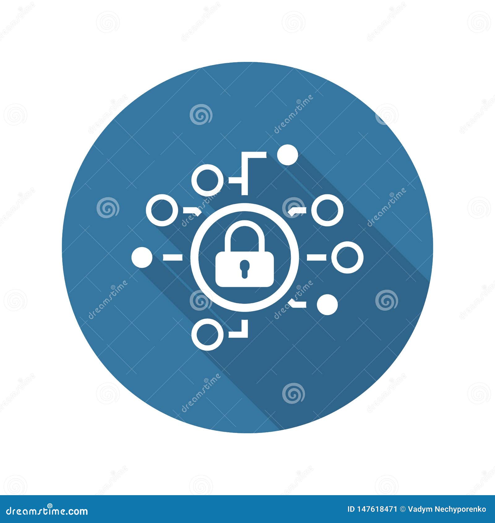 Cyber Security Flat Icon with Pad Lock Stock Illustration ... Cyber Security Flat Icon with Pad Lock Stock Illustration ...