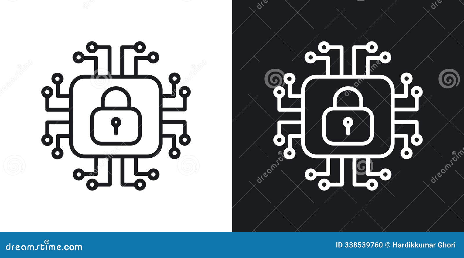 Cyber Security Icon Set. Digital System Data Tech Safety Vector Symbol ...