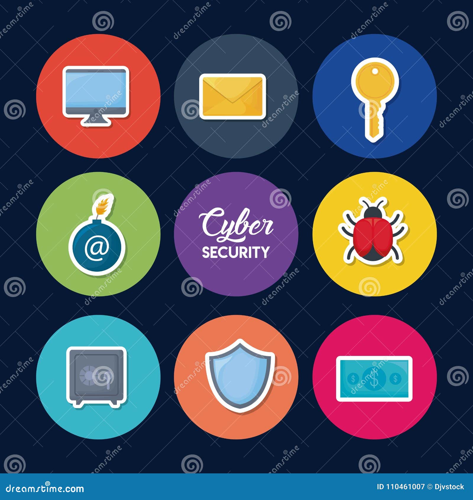 Cyber security design stock vector. Illustration of access - 110461007