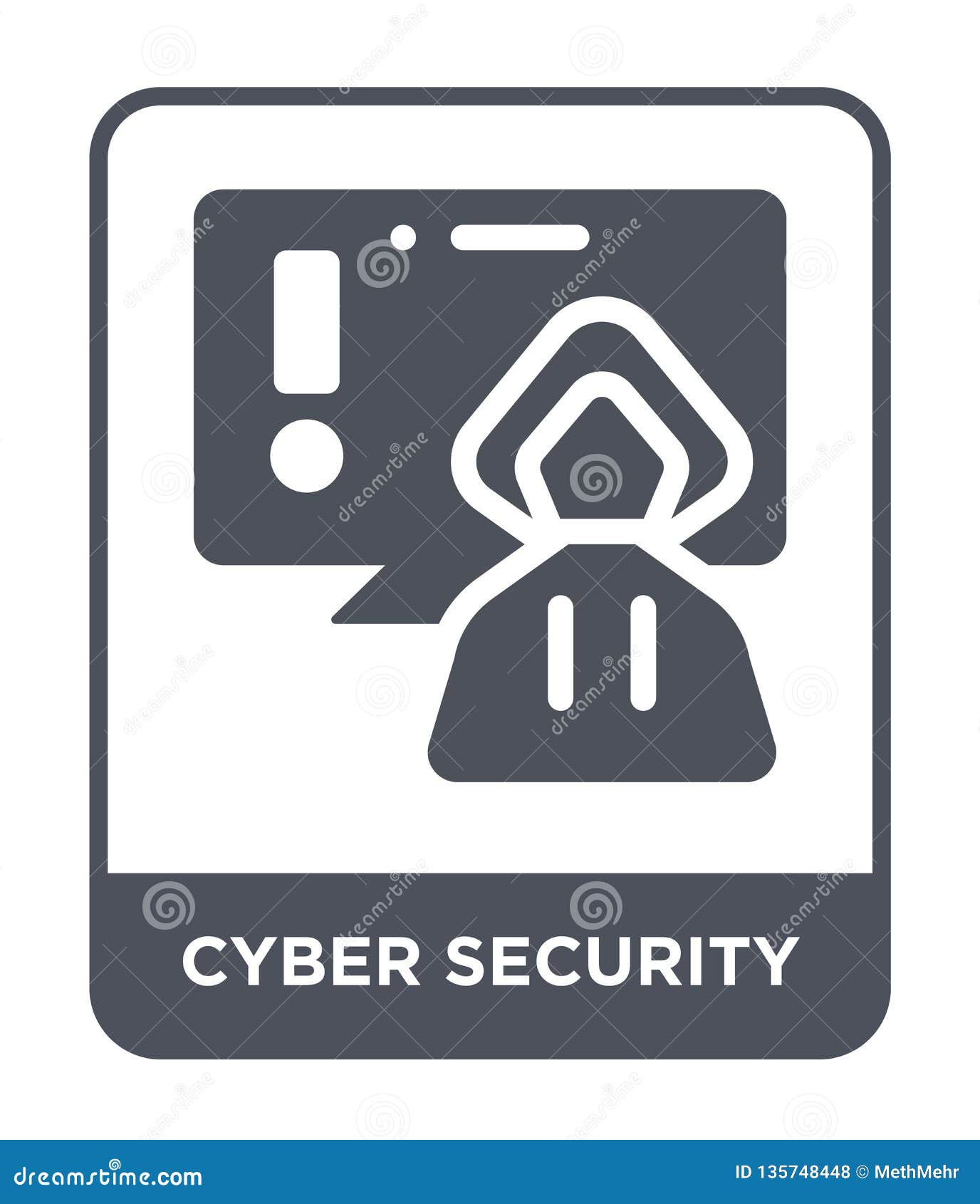 Cyber Security Icon in Trendy Design Style. Cyber Security Icon ...