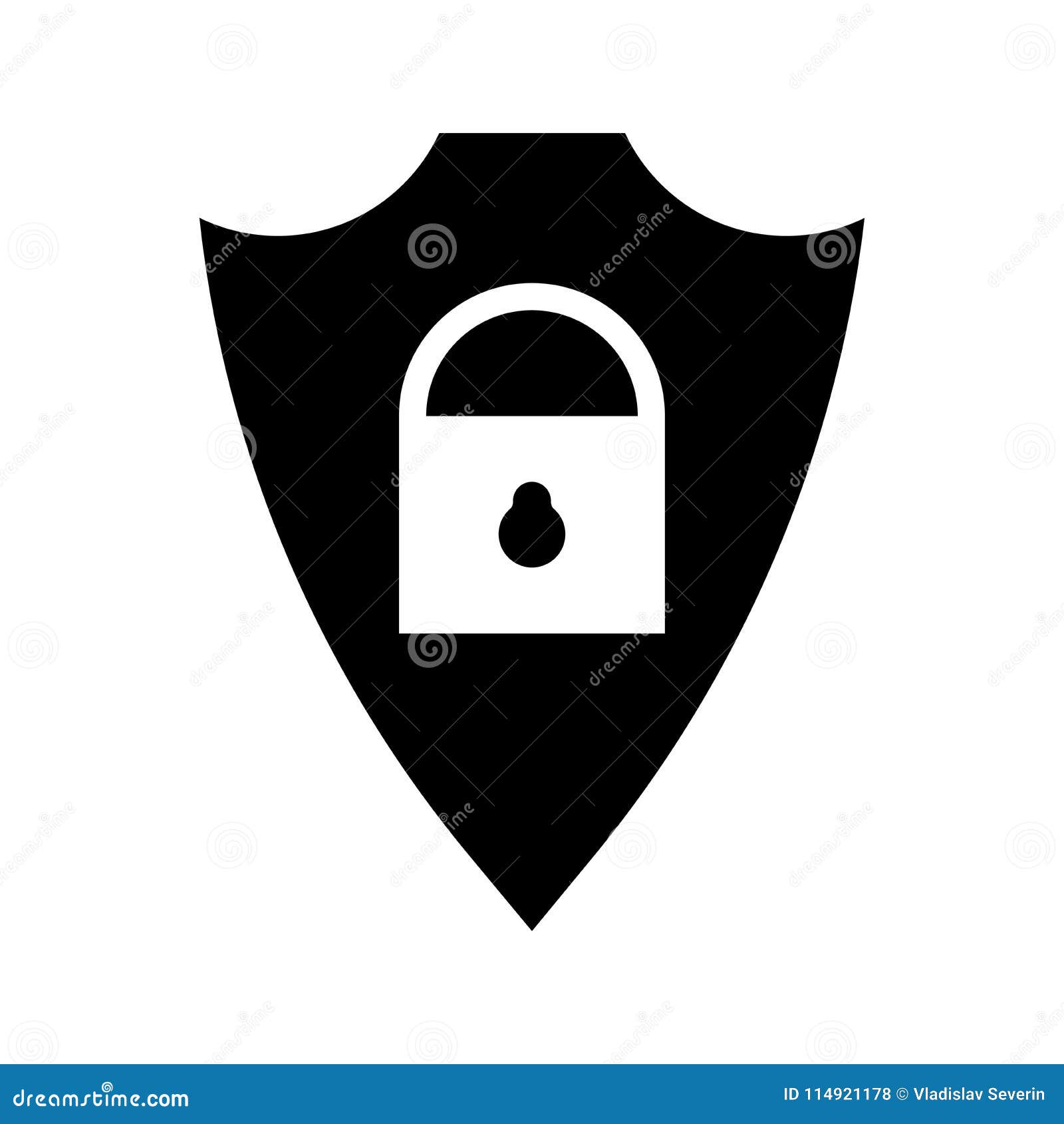 Cyber Security Icon, Shield Icon Stock Illustration - Illustration of ...