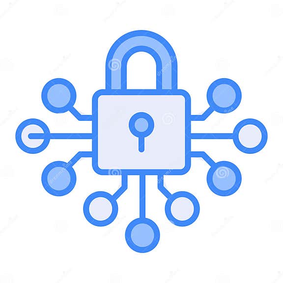 Cyber Security Icon, Vector Illustration Keyhole Icon. Encryption ...